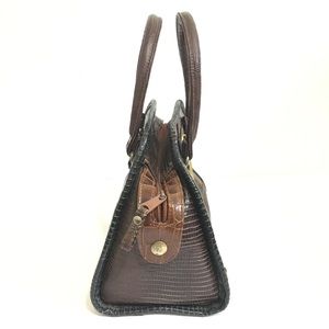 Vintage | Bags | Vintage Brown Faux Leather Structured Purse | Poshmark